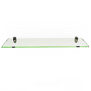 Fab Glass and Mirror S-12x21RECCHBR Rectangle Glass Shelf, 12" X 21", Clear