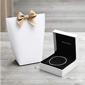 SHHS (8pcs White) Gift Wrap Boxes Packing Bags, Minimalist Gift Boxes Valentine's Day, Decorative Presents Box Bundle for Packing Clothes Accessories/Tie