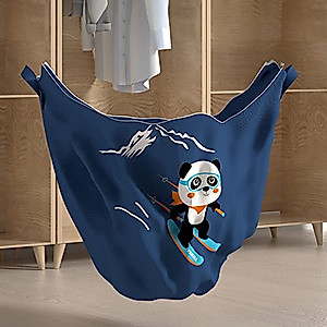 Large Capacity Clothes Quilts Storage Bag, Good Look & Durable Wardrobe Sorting Storage Box Portable Storage Bag Zipper Cup Storage Bag (100L One Piece)