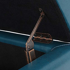 Christopher Knight Home Breanna Leather Storage Ottoman, Teal