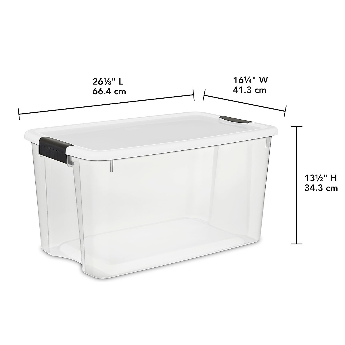 Sterilite 70 Quart Ultra Clear Plastic Stacking Storage Container Tote with Latching Lid for Home Organization in Garage, Attic, or Closets, 20 Pack