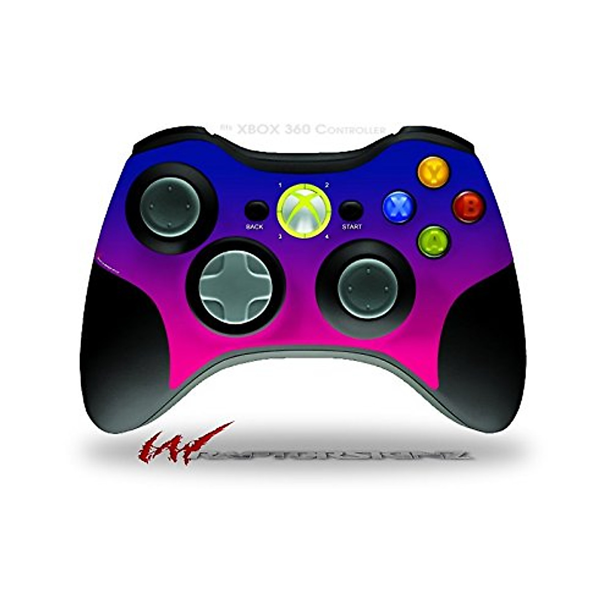 Smooth Fades Hot Pink Blue - WraptorSkinz Decal Style Vinyl Skin compatible with XBOX 360 Wireless Controller (CONTROLLER NOT INCLUDED)