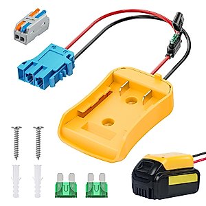 Vibit Power Wheel Adapter for Dewalt 20 V Lithium Battery, Peg-Perego Dewalt Battery Adapter with Original Wire Harness Connector, DC Power Adapter Conversion for Peg-Perego Children's Riding Toys