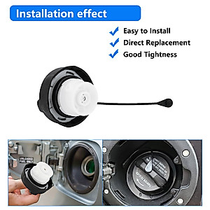 Gas Cap Replacement for 2003-2018 Jeep Wrangler JK Gas Cap 2003 2004 2005 2006 Jeep Wrangler TJ Fuel Cap Replace 52030387AA 52030387AB 52100552AG Fuel Tank Filler Cap