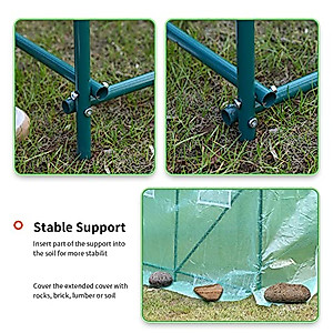 Greenhouse Walk-in Green House Greenhouse Kit with Observation Windows for Outdoor Plants Growing,Green Houses for Outside (L10'xW7'xH7')