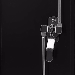 Metal Storage Cabinet,72" Locking Metal Storage Cabinet,with 2 Doors and 4 Adjustable Shelves,for Storage Office,Garage,Home,Classroom,Shop,Pantry(Black)