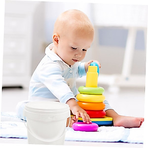 Alipis 2pcs Storage Bucket Containers with Lids Storage Bins Toys Bathtub Plastic Ice Buckets White Storage Bin Plastic Water Bucket White Plastic Water Bucket Liquid Holder Child Pp