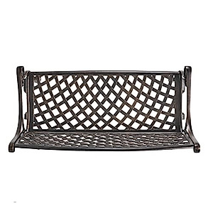 Christopher Knight Home Eastwood Antique Copper Cast Aluminum Bench
