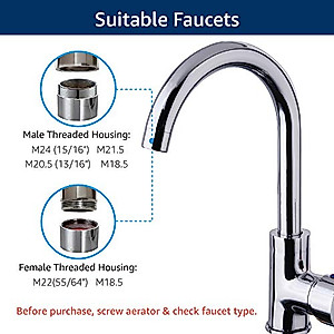 Waterdrop WD-FC-01 NSF Certified Basic Faucet Filter, 320-Gallon Carbon Fiber Faucet Filtration System, Tap Water Filter, Reduces 93% Chlorine, Bad Taste and Odor with One Filter