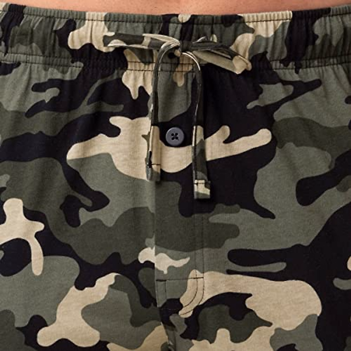 Fruit of the Loom Men's 1-Pack Extended Sizes Jersey Knit Sleep Pant (1 & 2 Packs), Camo, Large