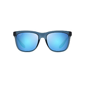 Maui Jim Men's and Women's Pehu Polarized Classic Sunglasses, Matte Navy/Blue Hawaii, Medium