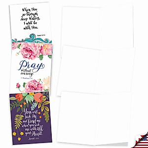 The Best Card Company - 10 Assorted Blank All Occasions Notecards Box Set 4 x 5.12 Inch w/Envelopes Bible Verse, Men, Women Variety Pack (10 Designs, 1 Each) - Holy Sentiments M2380OCB