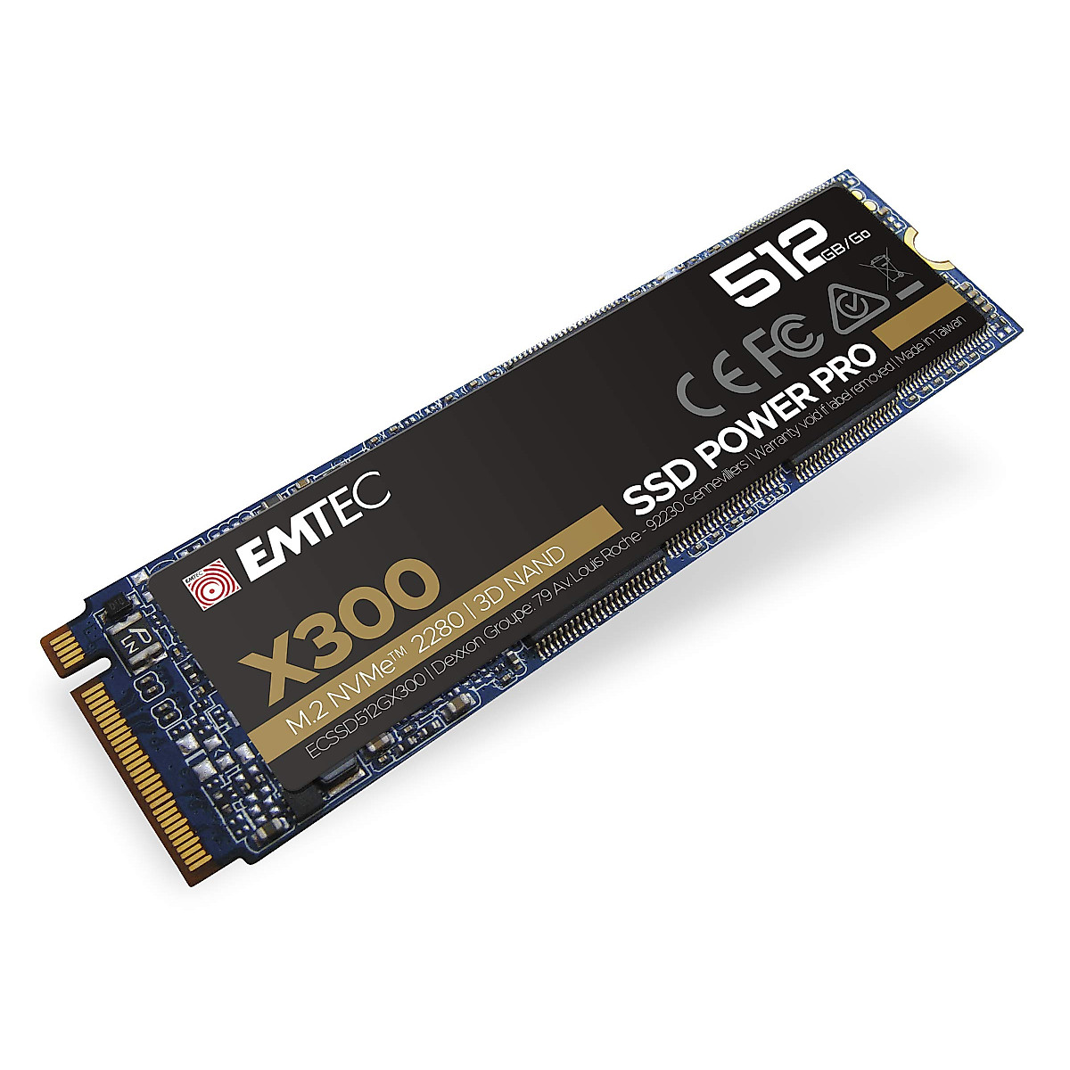 Emtec X300 Power Pro 512GB M.2 2280 PCIe Gen 3.0 x4 Internal Solid State Drive (SSD) - ECSSD512GX300