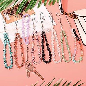 BEACE Phone Charms/Chain Strap for Women-Cell Phone Case Lanyard Wrist Strap-Natural Gemstone Charms for Airpods Pro2