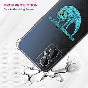 Glisten - OnePlus Nord N20 Case, OnePlus N20 5G Case - Teal Floral Sloth Design Printed Slim Fit Clear Transparent Soft TPU Shockproof Designer Back Case/Cover for OnePlus Nord N20.