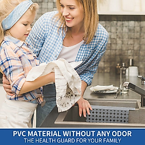 Yolife Kitchen Sink Saddle, PVC Sink Divider Mat with Strong Suction Cups, Durable, Easy to Clean, Odor-free - 9.5" x 12" (Grey)