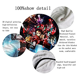 ESRBSO Anime Blanket,Thicker Flange Throw Blanket, Comfortable and Warm Blanket for Indoor or Outdoor Sports50×60inch