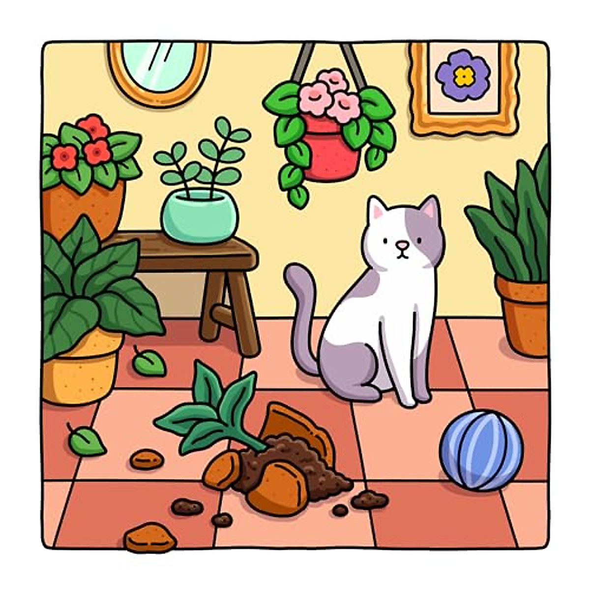 Cat Moments: Meow Life Coloring Book for Adults and Teens