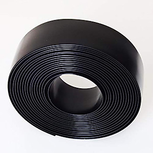 LEMBERG 2" Wide 100' Length Chair Vinyl Strap Strapping for Patio Lawn Garden Outdoor Furniture Matte Finish Color (Black)