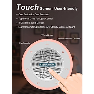 YYDSKIT Sound Machine,White Noise Machine for Baby with Night Light, 32 High Fidelity Sounds,Plug in,5 Timers & Memory Feature, Noise Machine for Baby Kids Adults,Home