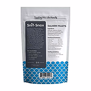 Snif-Snax™ Human Grade Dog Treats - All-Natural Smoked Salmon & Sweet Potato Strips, 4oz