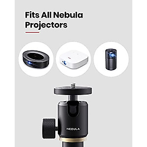 Nebula Capsule II Smart Mini Projector with Anker Nebula Projector Lightweight and Adjustable 3-ft Floor Stand