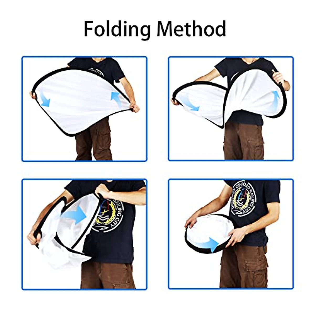 Selens Portable 5-in-1 24 Inch (60cm) Handle Round Reflector Collapsible Multi Disc with Carrying Case for Photography Photo Studio Lighting & Outdoor Lighting, Photography Multi-Disc Photo Reflector