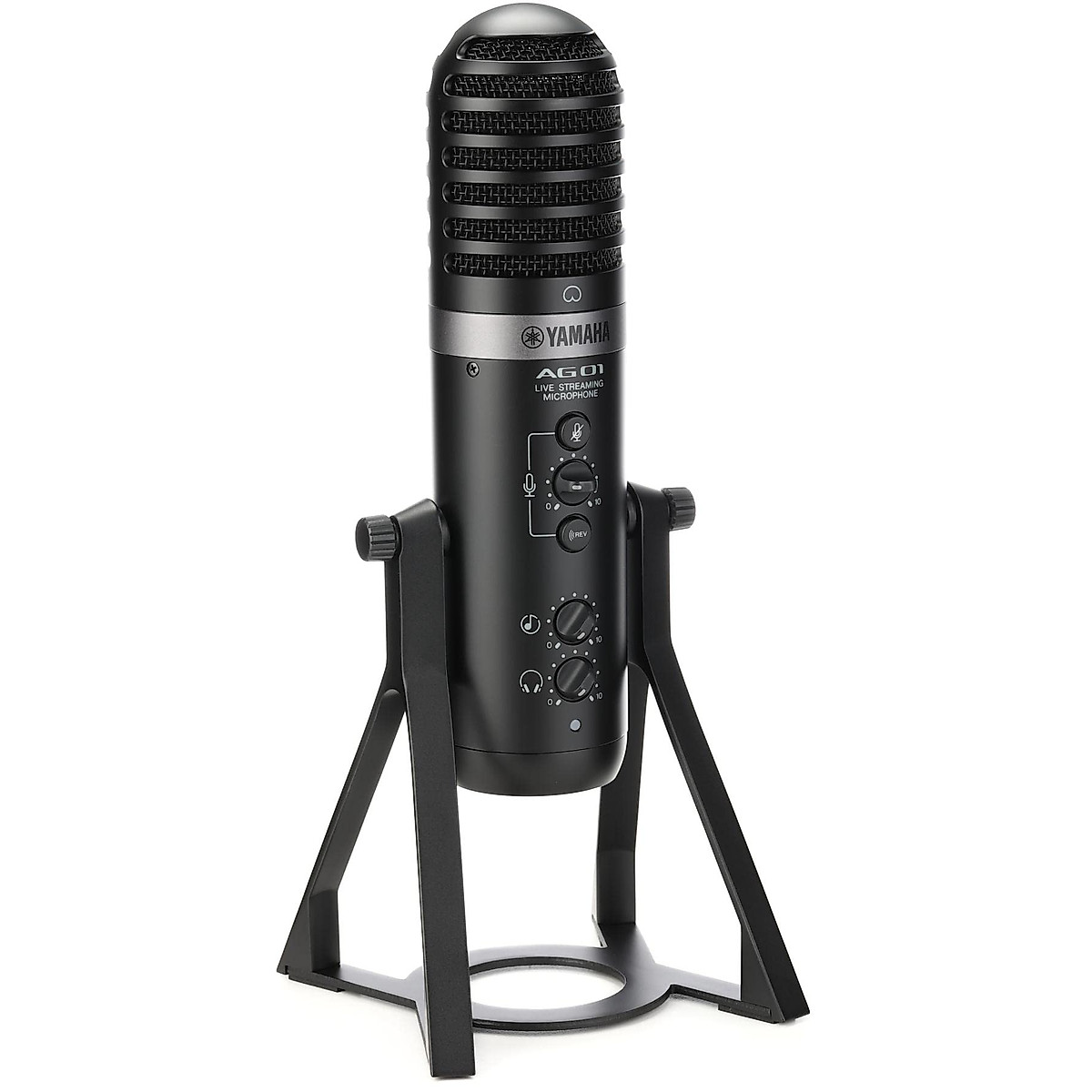 Yamaha AG01 Black USB microphone with integrated high-performance mixer and Steinberg Software Suite