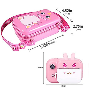 Leayjeen Kids Camera Case Compatible with Dragon Touch/MINIBEAR/VTech KidiZoom PrintCam and More Instant Print Camera for Kids，Kids Digital Camera，Kids Video Camera and Accessories(Case Only)