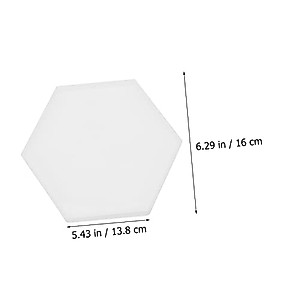 SEWACC 4 Pcs Hexagonal Silicone Mold Tray Resin Mold Tray Mold Resin Tray Mold Epoxy Resin Hexagon Silicone Molds for Resin Hexagon Resin Coaster Molds Silica Gel White Cup Pad Mold Agate