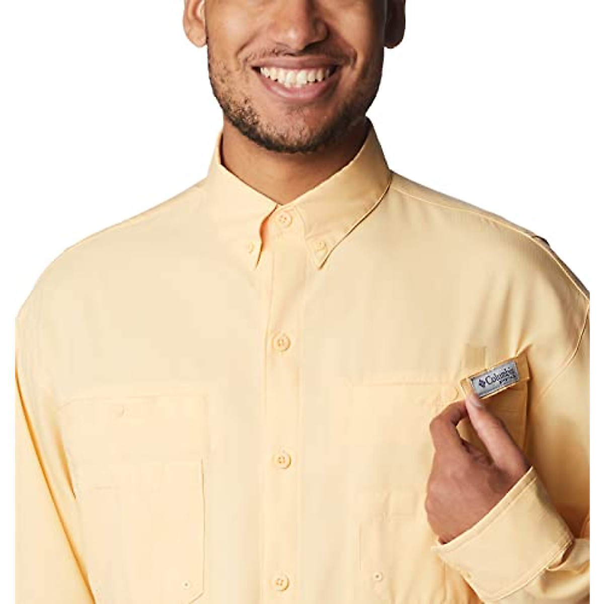 Columbia Men's Standard Tamiami II Long Sleeve Shirt, Cocoa Butter, Medium