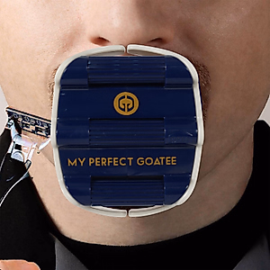 My Perfect Goatee® Shaving Template - Create a Perfectly Shaped Goatee Every Time - Adjustable Reduces Shaving Time - Shape Goatee and Circle Bead (Version 1.1)