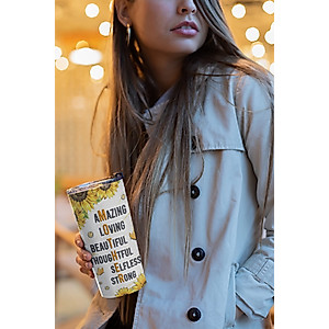 Gifts for Mom - Birthday Gifts for Mom & Mothers Day Gifts From Daughter Son - Mom Gifts From Kids Mother's Day Gifts For Mom - Mom Gifts For Mother Day - Sunflower Stainless Steel Tumbler 20oz