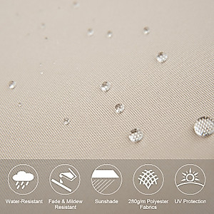 Diensweek Patio Awning Retractable 8'x7' Fully Assembled Manual Commercial Grade - Quality 100% 280G Ployester Window Door Sunshade Shelter - Deck Canopy Balcony P100 Series (8'x7', Beige)