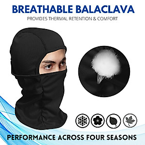 Akatsuki Ski Mask Anime Balaclava Full Face Cover Cloud Graphic Winter Sport Headwear Black
