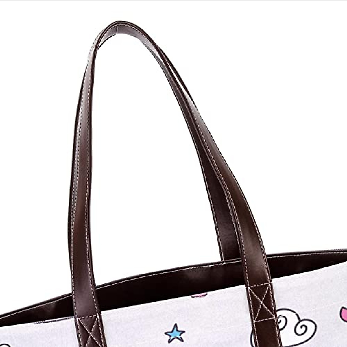 Star Unicorn Tote Bags Large Leather canvas Purses and Handbags for Women Top Handle Shoulder Satchel Hobo Bags