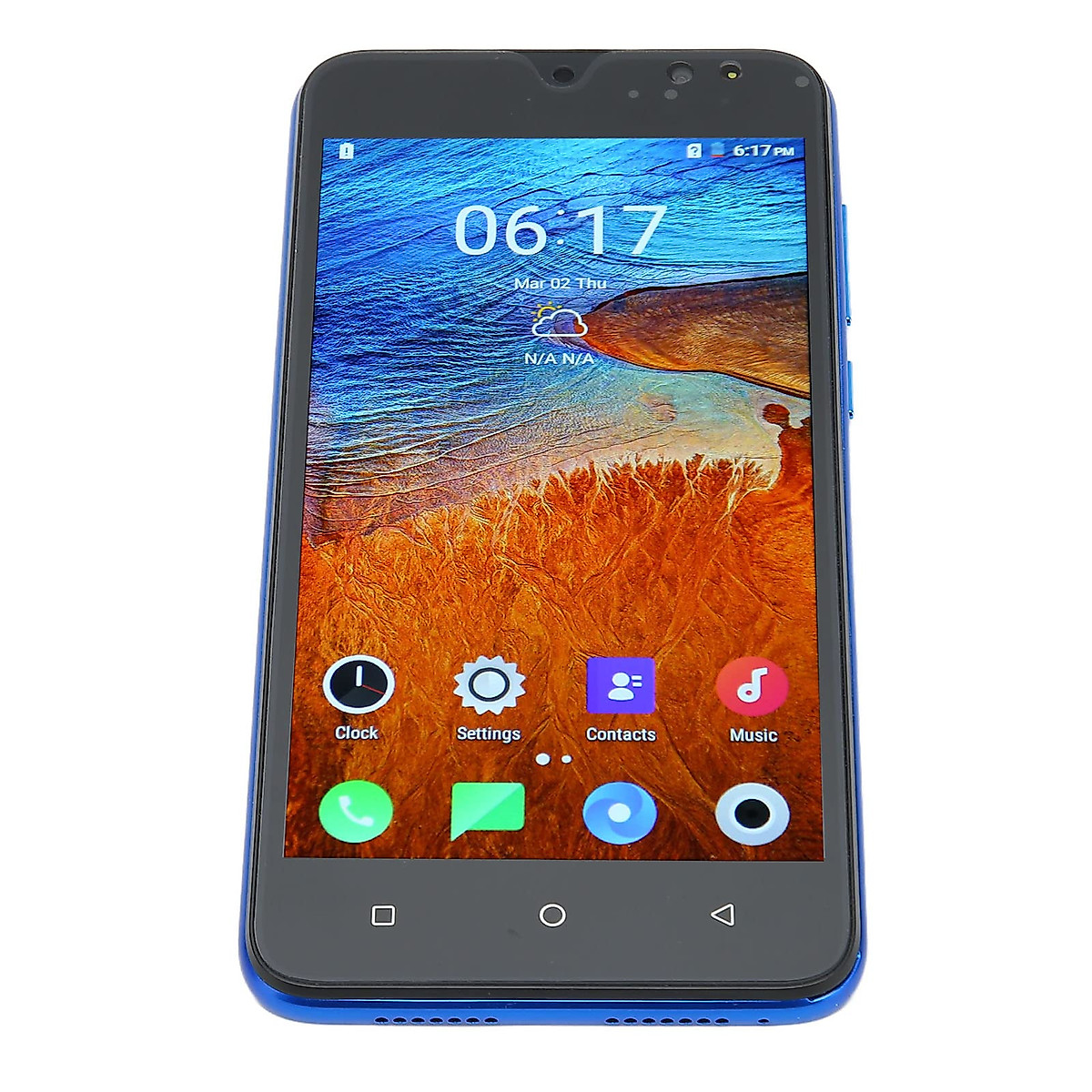 ANGGREK Nowa8 Pro 5.5 Inch Smartphone Android 10 4GB RAM 32GB ROM 16MP Rear 8MP Front Camera 100‑240V (Blue)