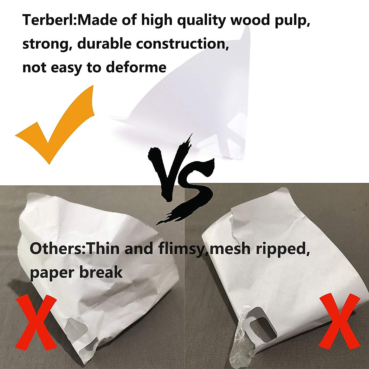 Terberl 100 Pack 100 Micron Paint Cone Paint Strainers, 100 Micron Paint Filter Paint Filter Cone with Fine Nylon Mesh - Automotive, Spray Guns, Arts & Crafts, Hobby & Painting Projects