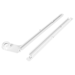 HECASA Refrigerator Slide Rail Sets Compatible with Frigidaire Kenmore Refrigerator Replacement for 240349701 240356501 Side-By-Side Refrigerator Slide Rail White ABS Plastic Meat Pan Hanger