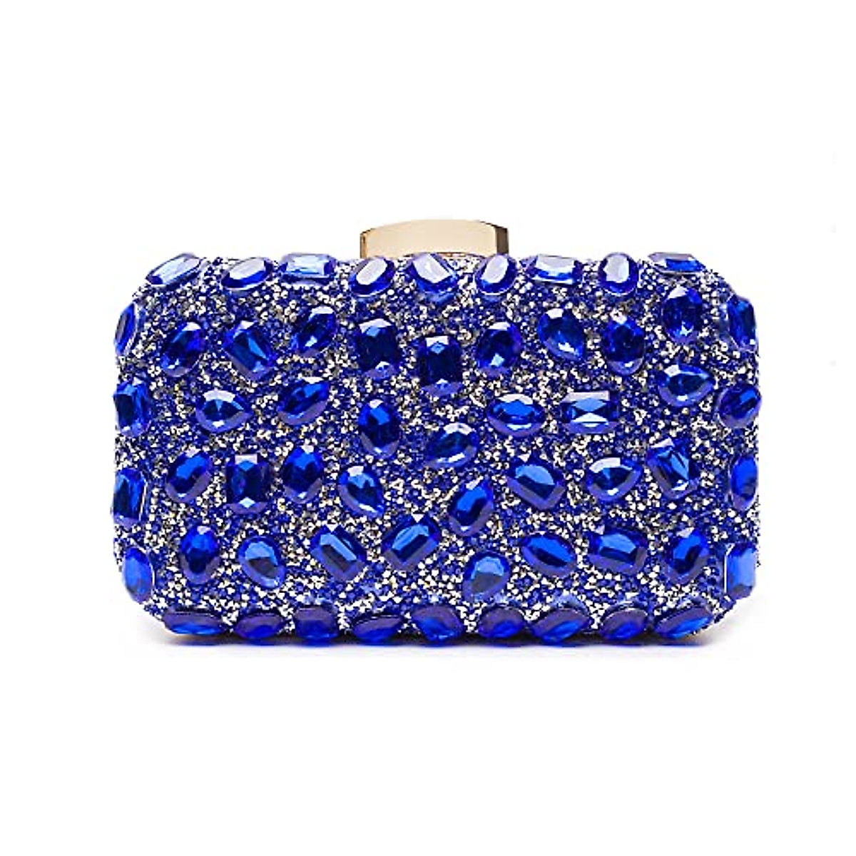 Hupifaz Rhinestone Purse - Crystal Clutch Purses for Women Wedding, Women's Diamond Purse and Formal Evening Bag (Royal Blue)