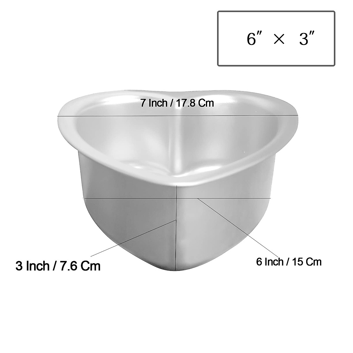 kefyixc Heart Shaped Cake Pan - 6x3 Inch Aluminum Cake Tin for Weddings, Parties, and Family Occasions Make cake pans for 1-2 servings, heart-shaped small cake pan