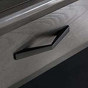 Leick Home Chisel & Forge Corner Computer Desk, Smoke Gray/Matte Black