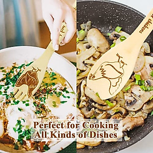 Rooster Wooden Spoons for Cooking, Chicken Kitchen Decor Pioneer Woman Kitchen Accessories, Rooster Decor for Kitchen farmhouse Wedding Mother's Day Decorations - Funny Chicken Gifts