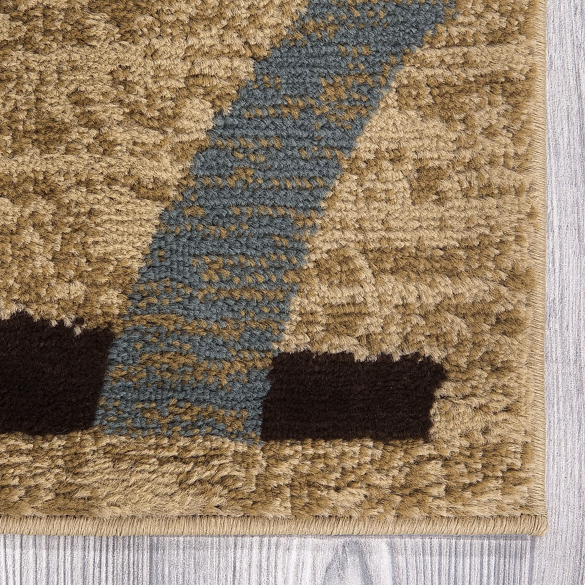 Ottomanson Jute Back Royal Collection Low Pile Rug, 5 ft 3 in x 7 ft, Beige