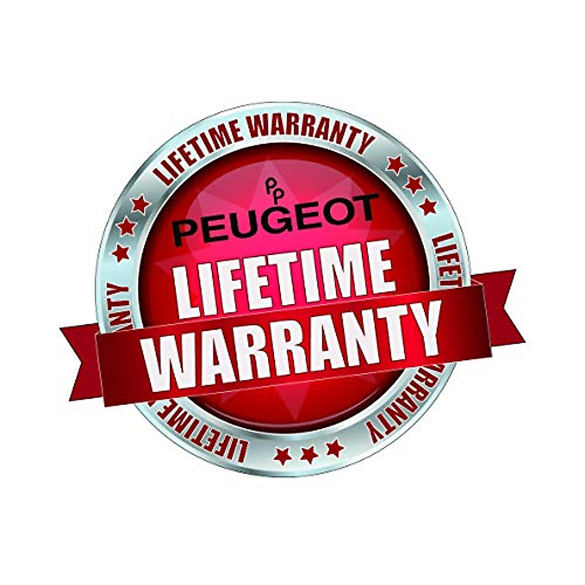 Peugeot 14K All Gold Plated Big Face Luxury Watch with Day Date Windows, Roman Numerals & Coin Edge Fluted Bezel Watch