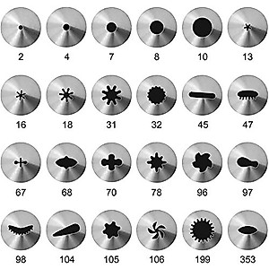 Weetiee Cake Decorating Supplies Tips Kit – [Numbered] 42PCS Piping Tips and Bags Set with Storage Case, Icing Spatula, 12 Pastry Piping Bags, 3 Couplers, Cleaning Brush - Baking Supplies for Cupcakes
