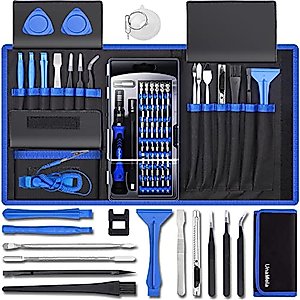 80 IN 1 Professional Computer Repair Tool Kit, Precision Screwdriver Set with 56 Bits, Magnetic screwdriver set Compatible for Laptop, PC, MacBook, Tablet, iPhone, PS4, and Other Electronic Repair