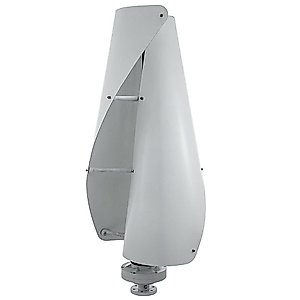 Vertical Wind Power Turbine Generator, 12V Helix Maglev Axis Vertical Wind Power Turbine Generator, 400W Portable Vertical Helix Wind Power for Boats, Gazebos, Cabins, Mobile Homes white