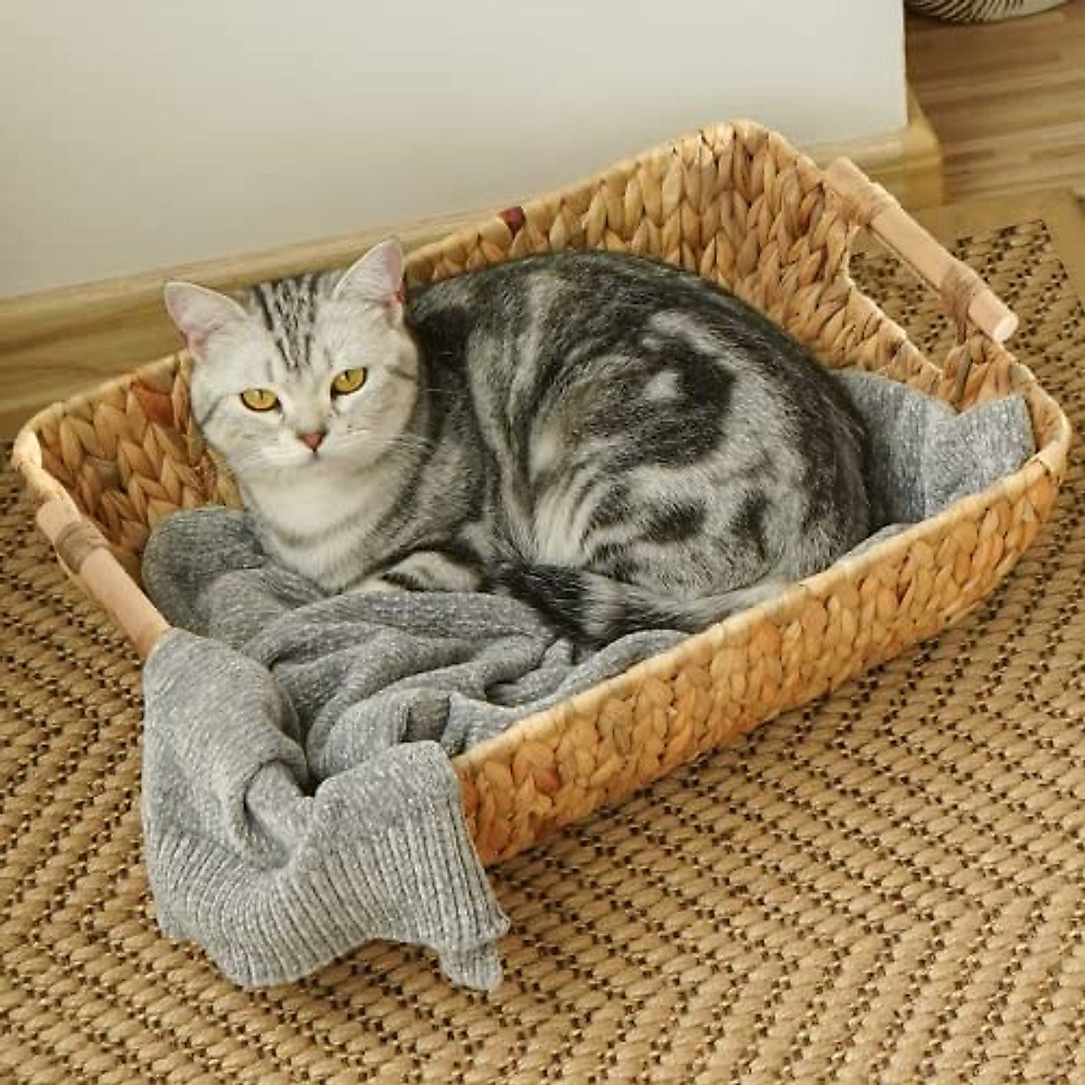 StorageWorks Hand-Woven Storage Baskets Set