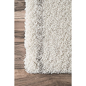 nuLOOM Edwin Trellis Shaggy Area Rug, 7' 6" x 9' 6", Natural